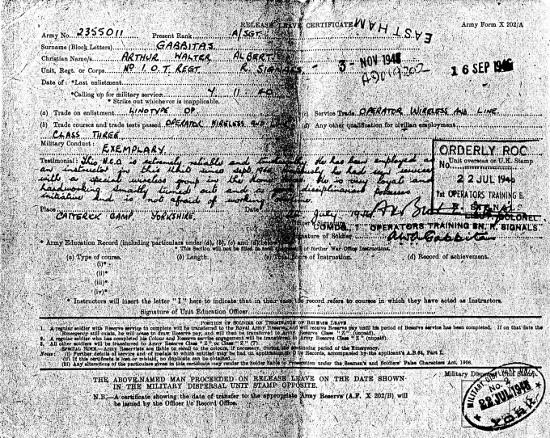 Arthur Walter Albert Gabbitas | British Resistance Archive (staybehinds ...
